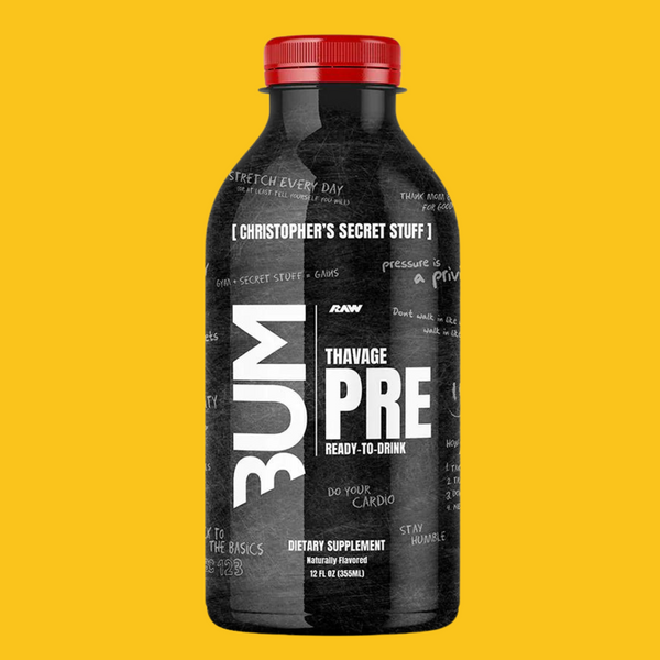 THAVAGE DRINK PRE WORKOUT RTD 12 OZ INDIVIDUAL CBUM X RAW NUTRITION ...